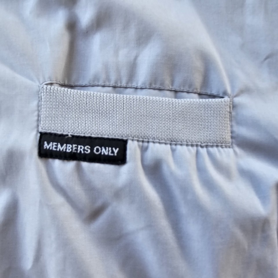 Vintage Members Only Jacket Men's XL Grey Lightweight Jacket Full Zip ...