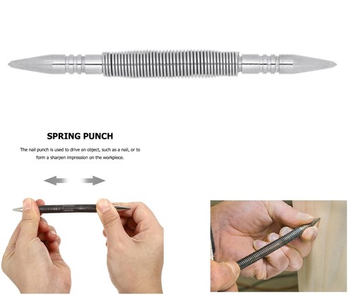 Hammerless Self Striking Spring Loaded Center Punch with Double Head ...