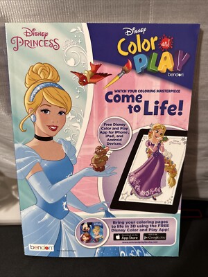 Disney Princess Color and Play Come to Life Coloring Book (Brand New ...