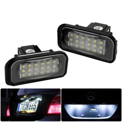 2PCS LED Car License Number Plate Light For Benz C CLS SLK Class W203 ...
