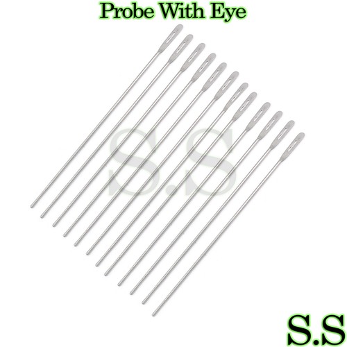12 Pcs Probe with Eye 6" Surgical Instruments Stainless Steel Economy ...