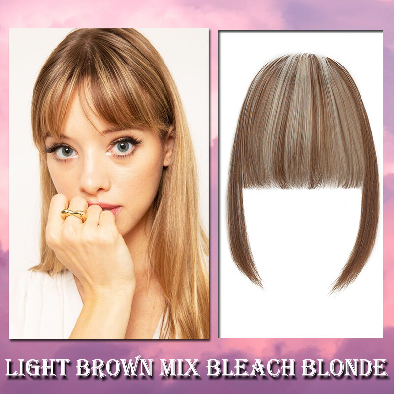 Real Natural Bangs Hair Peices 1PCS Fringe Clip In Hair Extension Thick ...