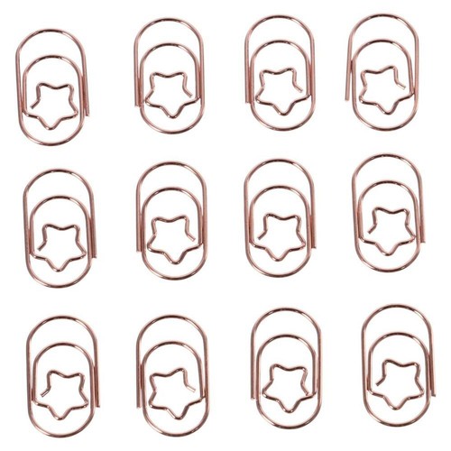 50PCS Metal Paper Clips Star Shaped Memo Clips Set Home Bookmark | eBay ...