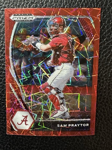 2021 Prizm Draft Picks Sam Praytor Red Velocity #179 Miami Marlins | eBay