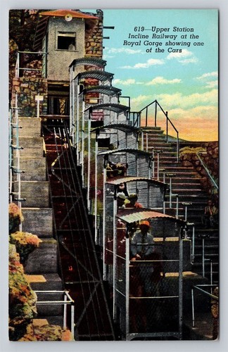 CO Royal Gorge Colorado Incline Railway Funicular Upper Station Vintage ...