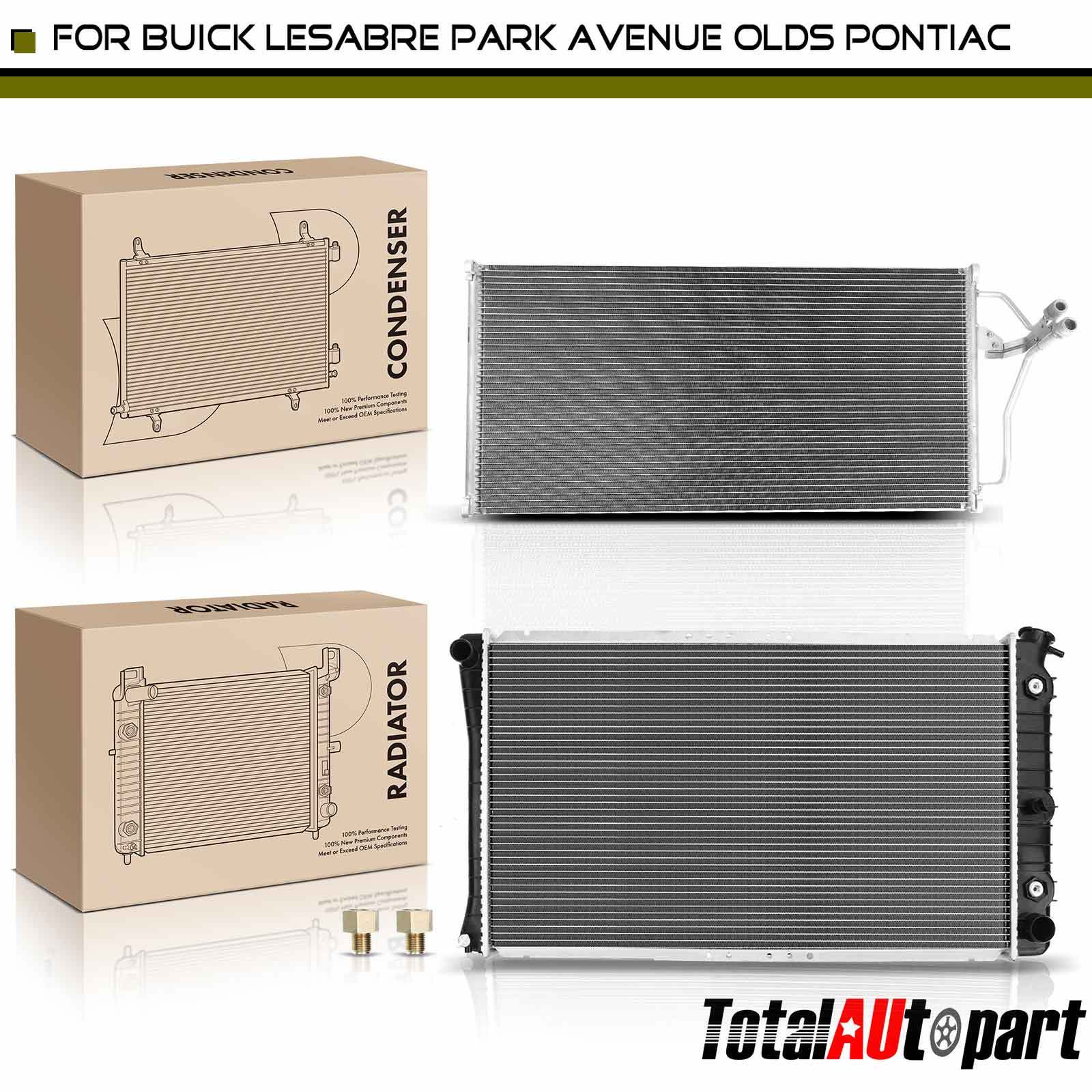 2x New Radiator & AC Condenser for Buick LeSabre Park Avenue Pontiac ...