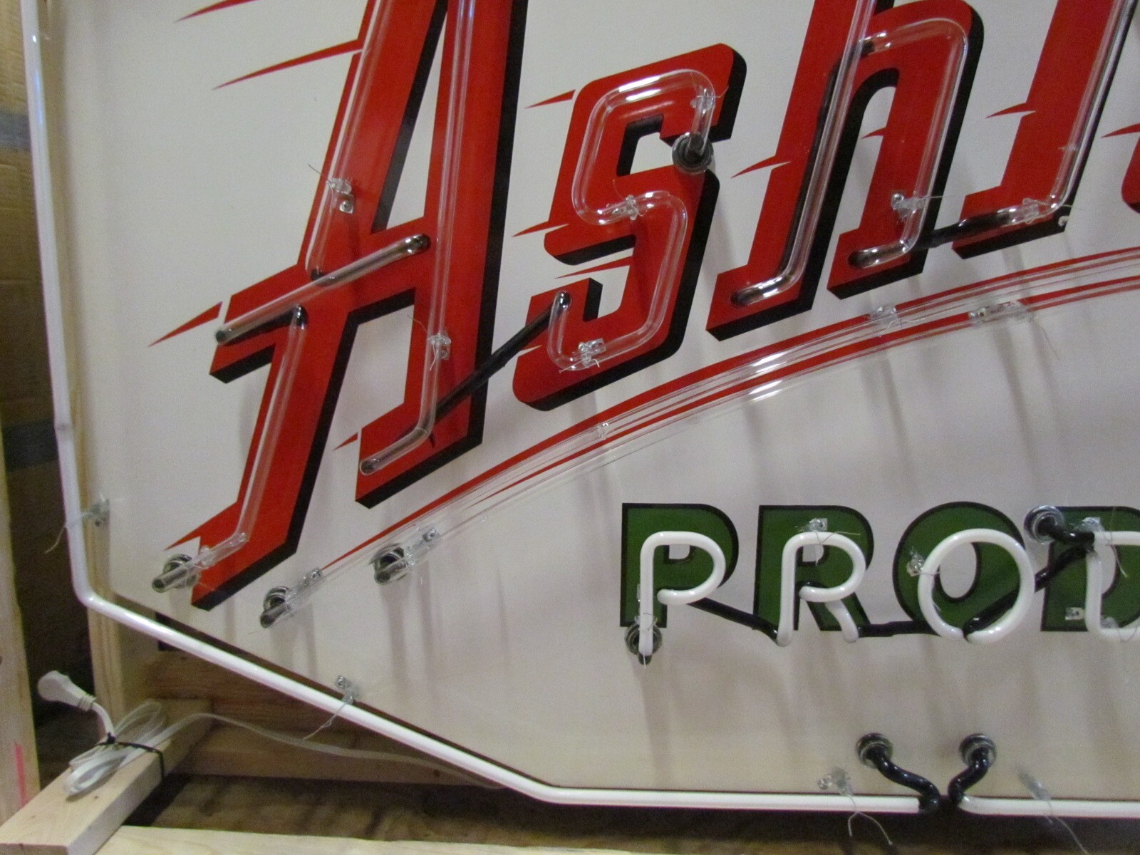 Original Ashland Products Porcelain Neon Sign 70 IN W x 46 IN H | eBay