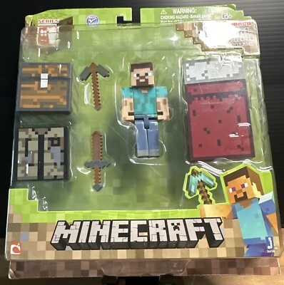 Minecraft Overworld Survival Pack, Steve, Series 1 Action Figure, NEW ...