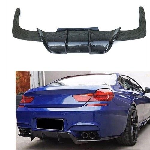 Carbon Fiber Rear Diffuser Spoiler Fit For BMW F06 F12 F13 M6 2013 2014 ...
