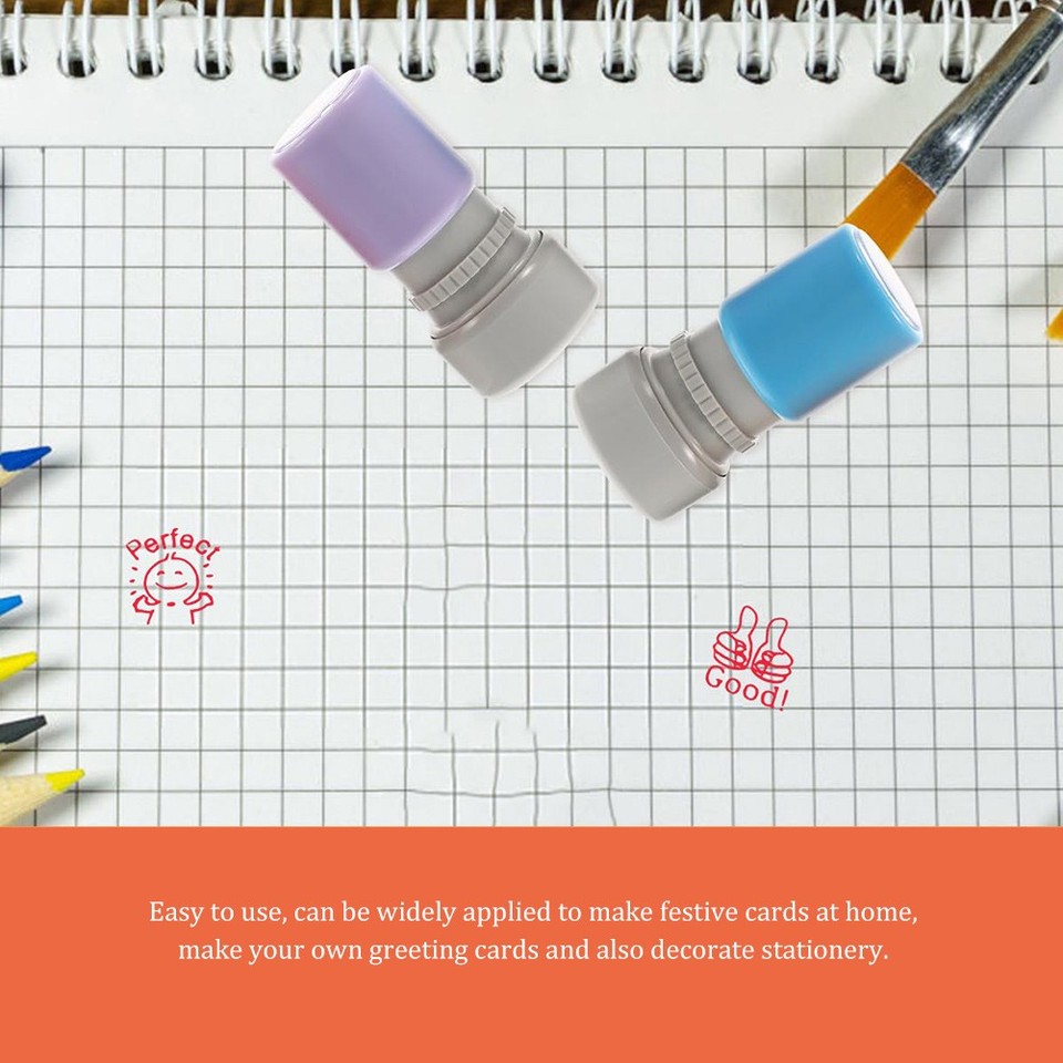 4Pcs Kid Stampers Teacher Essential Photosensitive Seals Teacher Tools ...