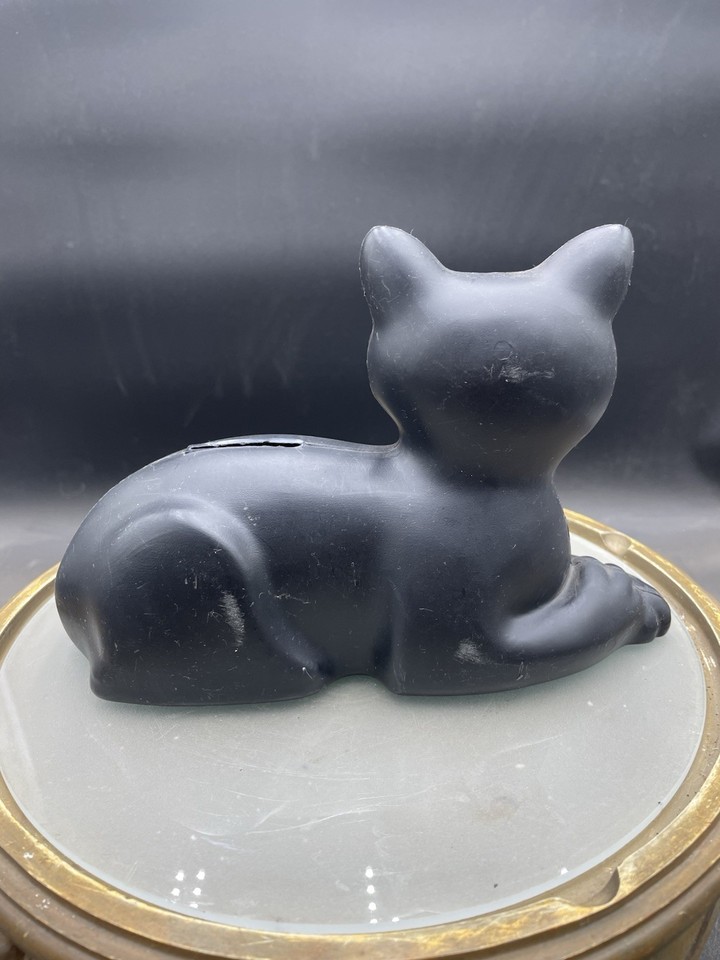 Vintage 1981 Eveready Battery Plastic Black Cat Piggy Bank Advertising ...