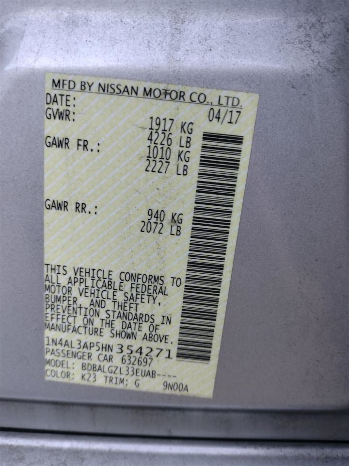 FRONT STABILIZER BAR OEM 13-18 NISSAN ALTIMA | eBay