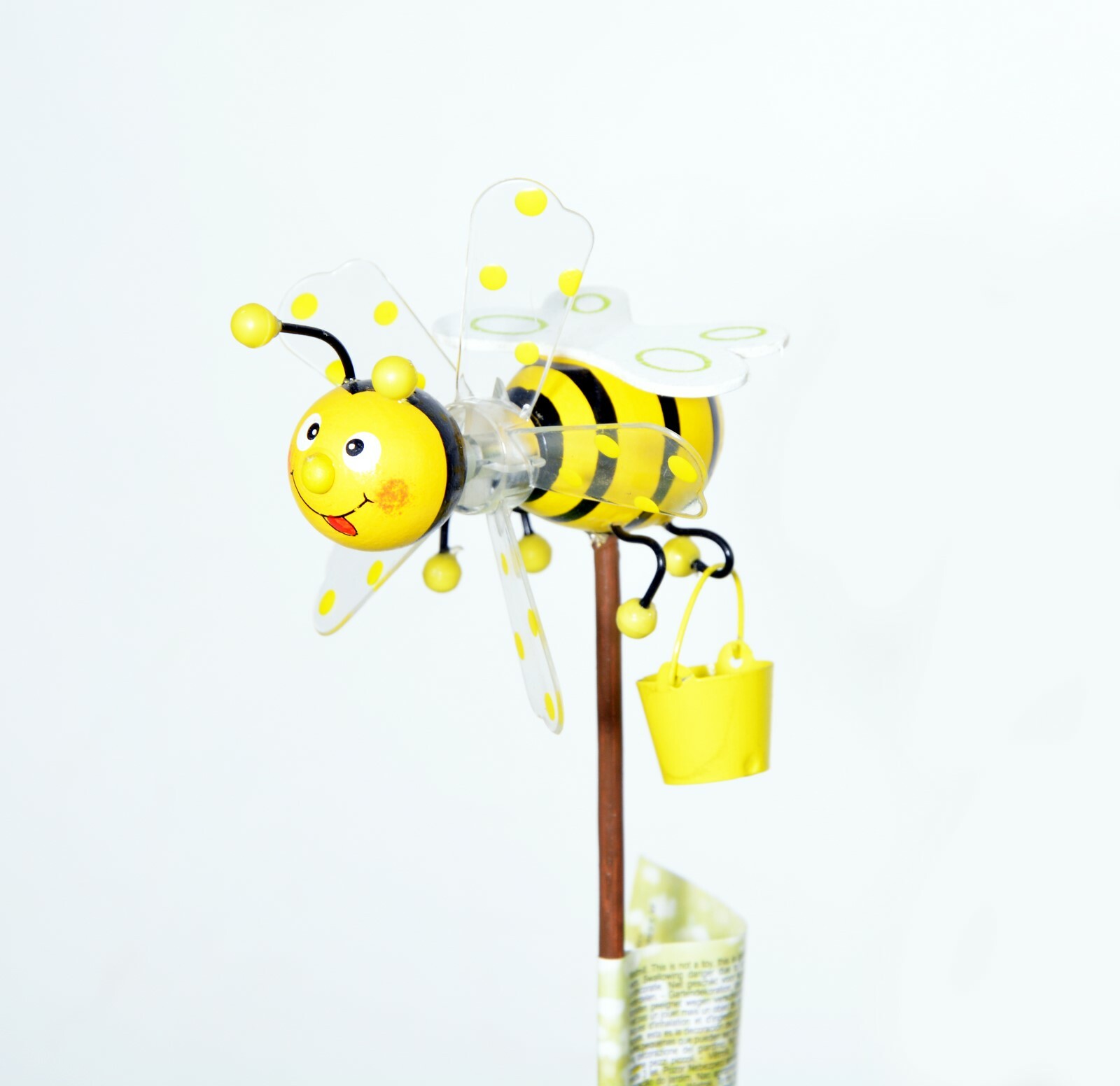 WOODEN HONEY BEE WINDMILL Garden Décor Windmills Different Sizes ...