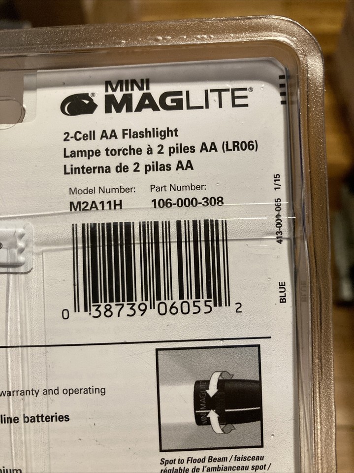 Mini MagLite Xenon Flashlight 2 Cell AA Blue Brand New | eBay