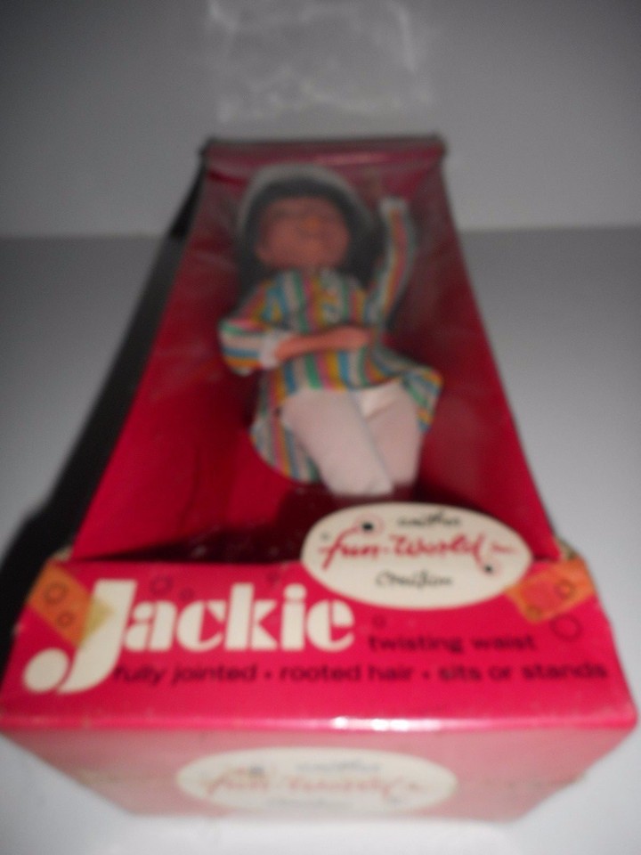 STORE DISPLAY 1970'S JACKIE MOD TWIGGY BIG EYES 13"BIG DOLL FUN WORLD ...