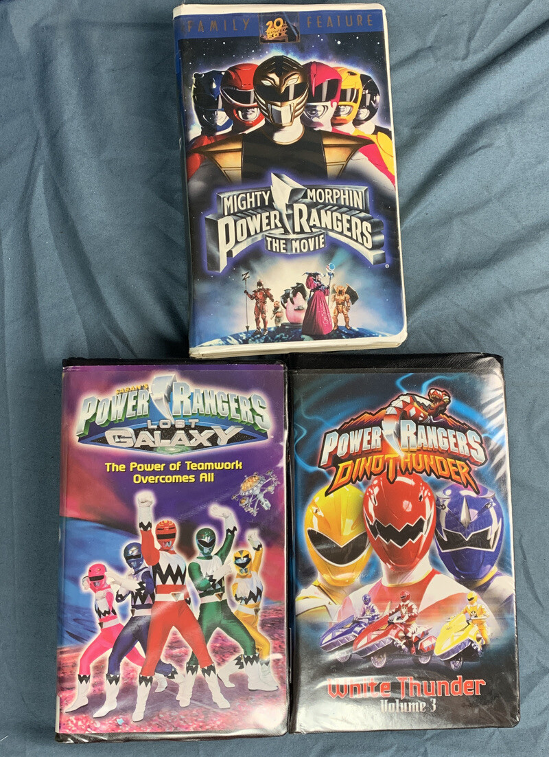 Lot 3 Power Rangers The Movie / Lost Galaxy / Dino Thunder Vol 3 VHS ...