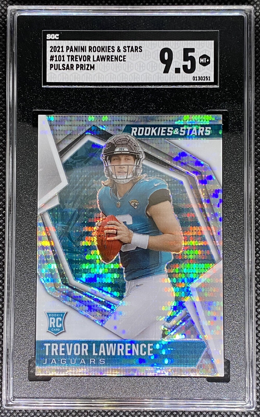 2021 Rookies & Stars Trevor Lawrence Silver Pulsar Rookie Card SGC 9.5 ...