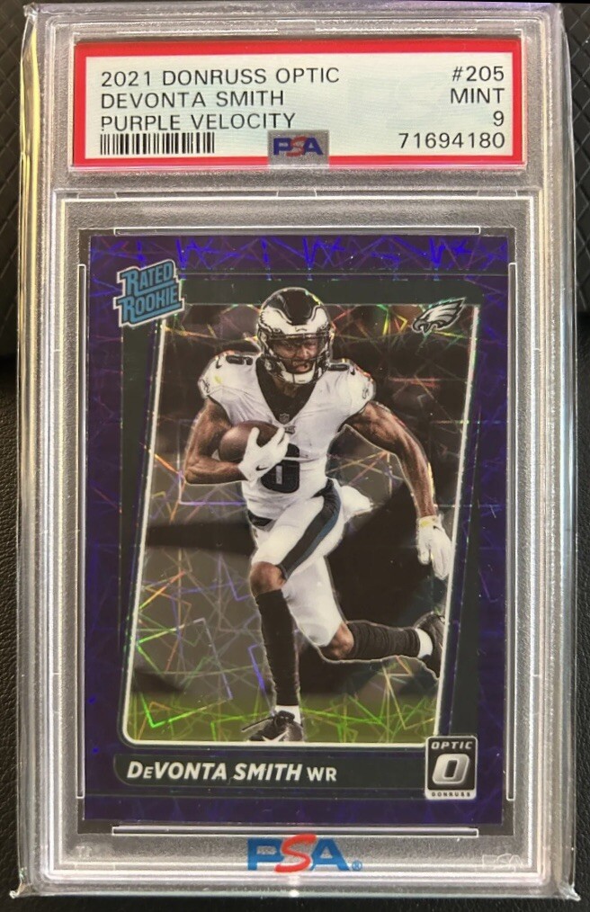 2021 Panini Donruss Optic - Rated Rookie Devonta Smith #205 Purple ...