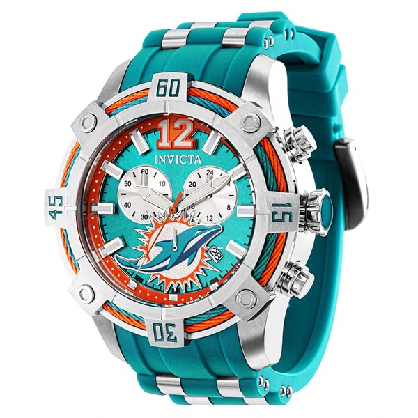 Invicta NFL Miami Dolphins Blue Men's Watch - 35804 for sale online | eBay