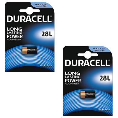2x Duracell 28L 6 Volt Lithium Photo Battery PX28L, 2CR-1/3N, L544 ...