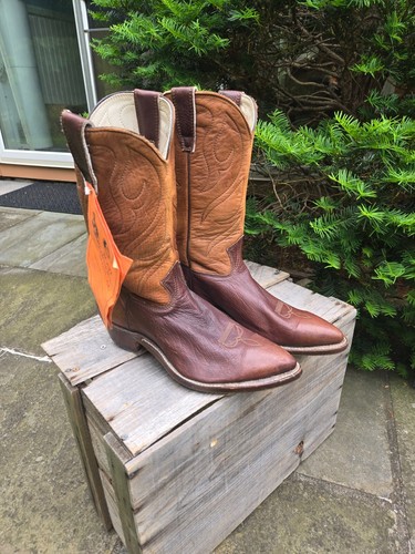 STEWART BOOT Co 1977 Stamped Liner Men's Leather Cowboy Boots 10.5 ...