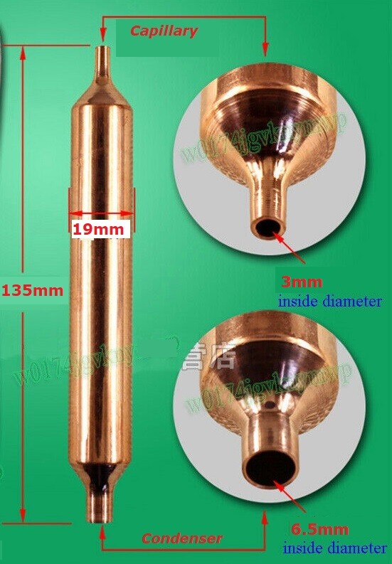 Universal Freezer Strainer Refrigerator Fridge Copper Filter Drier 1/4 ...