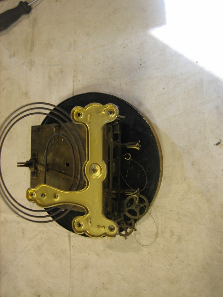 Antique Two Weight "Gustav Becker Regulator Wall Clock Movement Dial ...