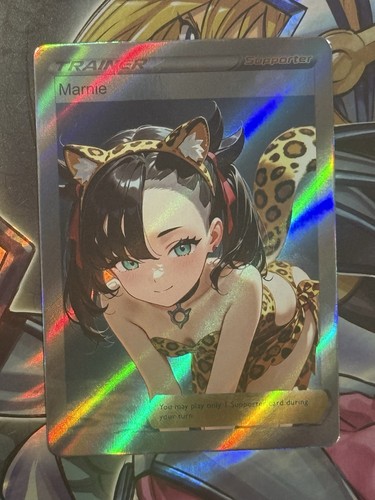 Pokemon Marnie Anime Waifu Custom DIY Trainer Art Sexy Pokemon card | eBay