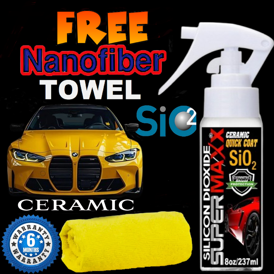 CERAMIC CAR COATING QUICK DETAIL SPRAY "SIO2 SILICON DIOXIDE" PAINT ...
