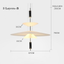 Personality LED Hanging Lamp Saucer Dining Table Living Room Pendant ...