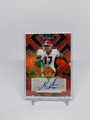 2022 Wild Card Auto Mania Nakobe Dean Orange RC Rookie Autograph EAGLES ...