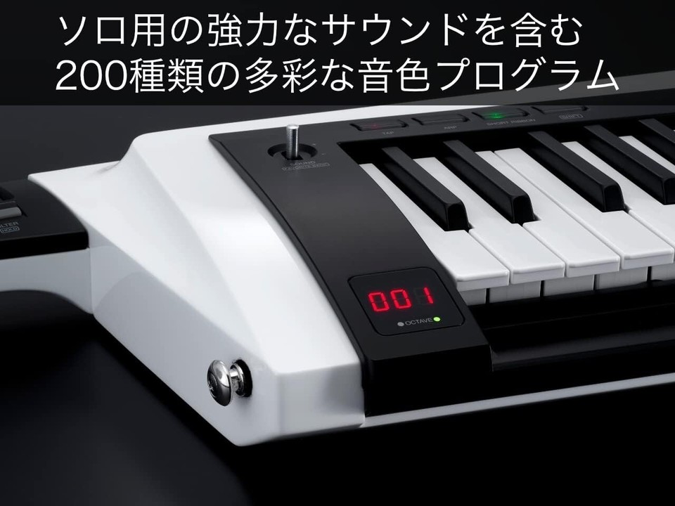 KORG RK-100S 2 WH 37-Key Gloss White Keytar Synthesizer Shoulder ...