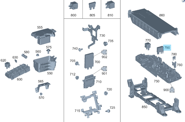 OEM Mercedes-Benz GLA X156 Battery Cut-off Relay A0035422819 Genuine ...