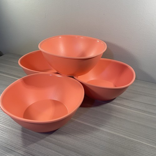 Tupperware Legacy Bowls 1-3/4 Cup Set of 4 Soup Cereal Salmon New! | eBay
