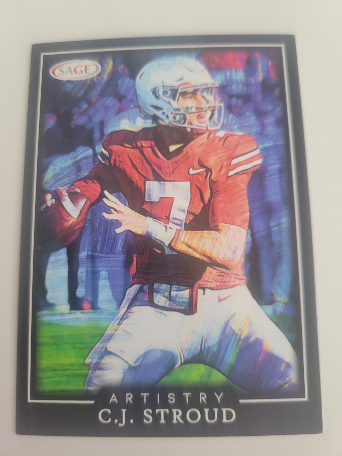 CJ Stroud 2022 SAGE Artistry Black Rookie RC Ohio State Buckeyes Texans ...
