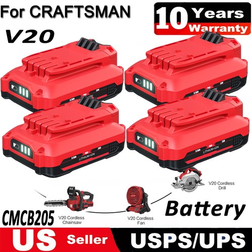 20Volt For Craftsman V20 MAX Li-ion Battery CMCB204 CMCB202 3.8Ah ...