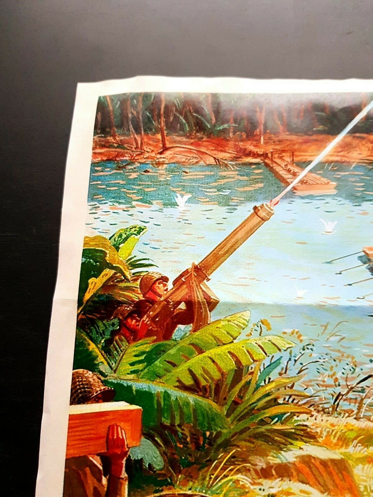 1943 WW2 USA AMERICA WAR LUMBER TIMBER ARMY SOLDIER GUN ATTACK ...
