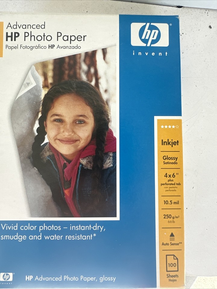 HP Advanced Photo Paper Inkjet Glossy 4" x 6" 100 Sheets Q7906A NEW | eBay