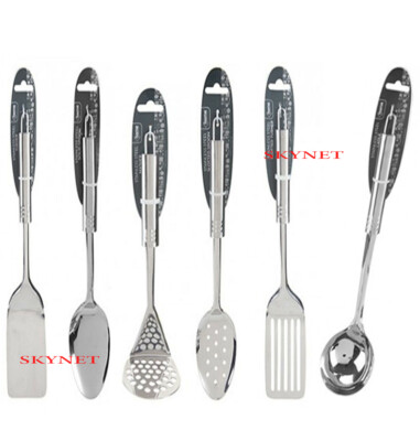 PREMIUM QUALITY kitchen Utensil Set Stainless Steel Pipe Handle Turner ...