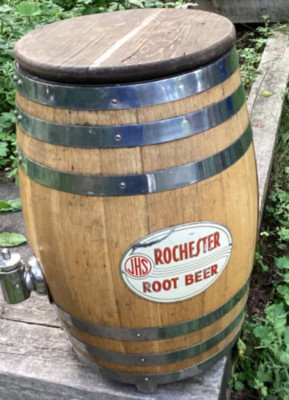 VINTAGE ROCHESTER ROOT BEER WOODEN BARREL SODA POP DISPENSER - FREE ...