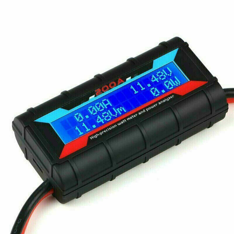 200A LCD Digital High-precise Amp Watt Meter RC Battery Solar Power ...