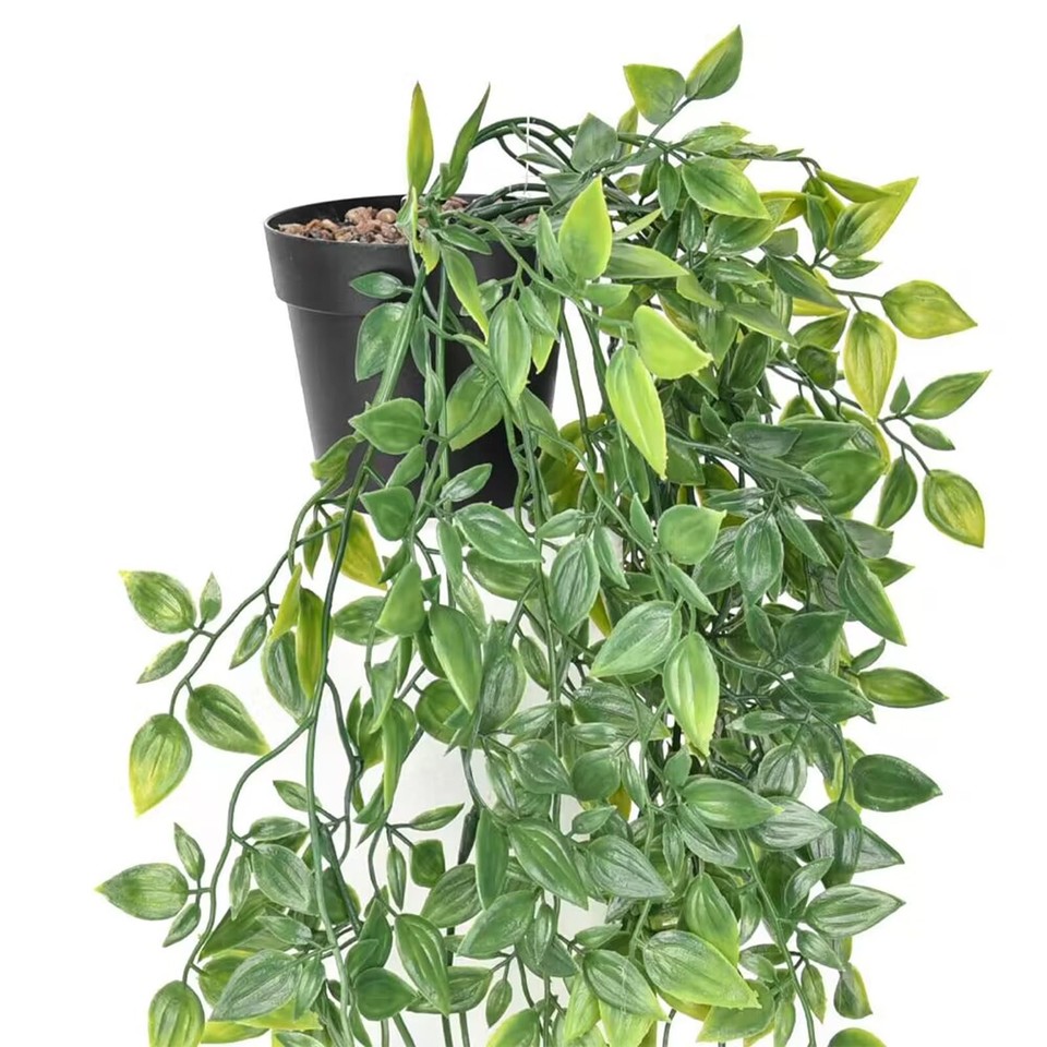 Fake Hanging Plants, 2pcs Artificial Hanging Potted Plant, Faux Mandala ...