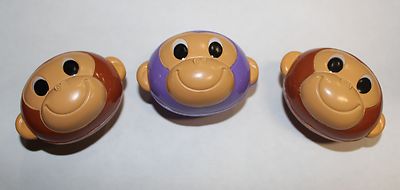 Set of 3 Small Plastic Monkey Heads Party Favors Fillers | eBay