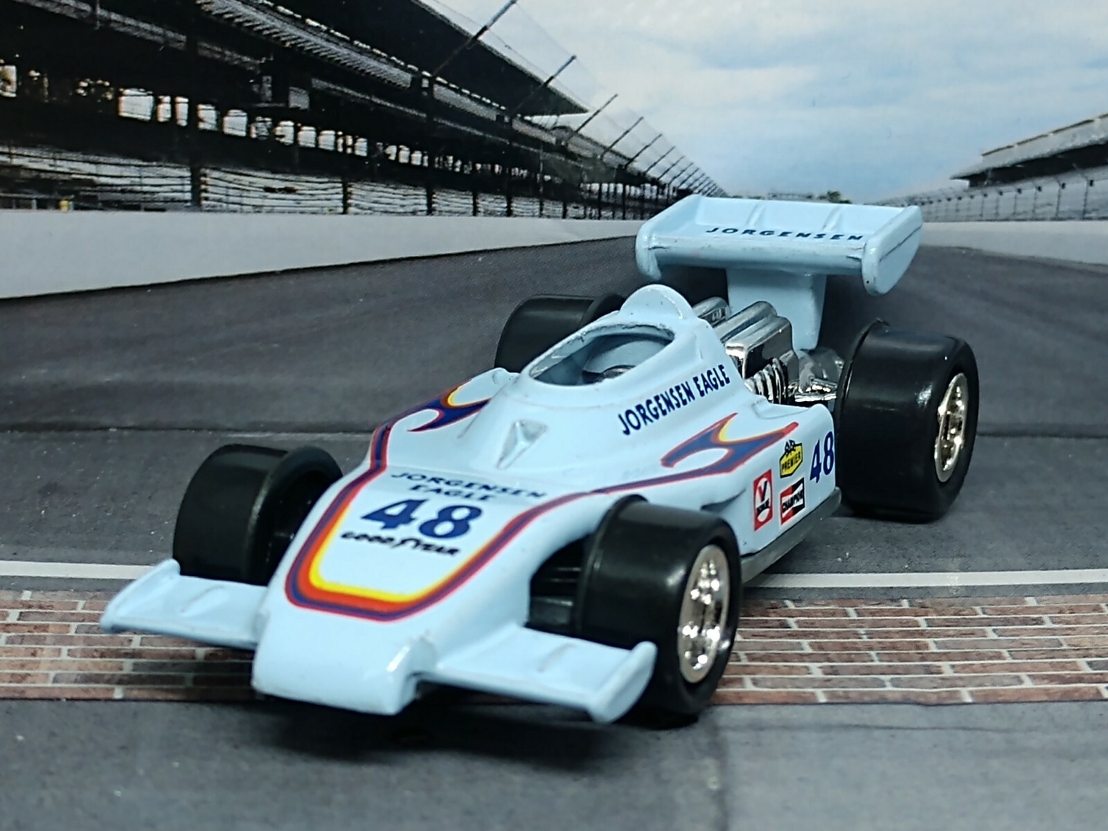 VINTAGE 75 INDIANAPOLIS 500 WINNER BOBBY UNSER JORGENSON EAGLE RACE CAR ...