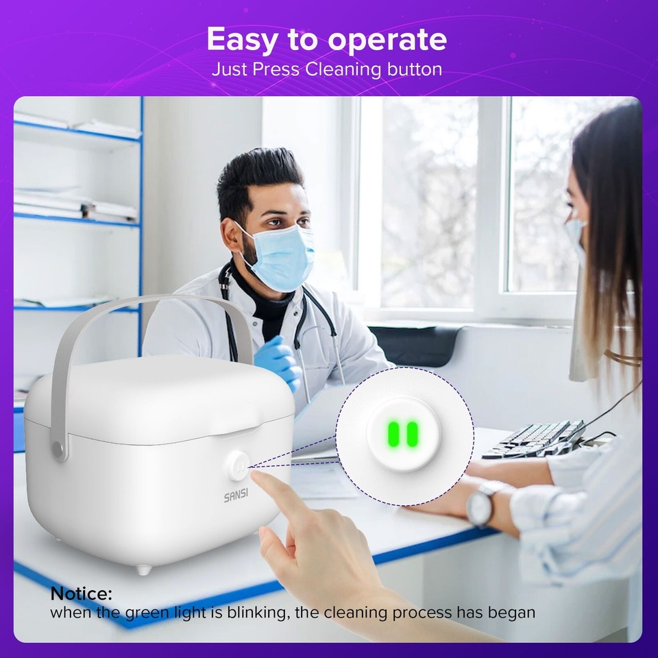 SANSI 15W UV Light Sanitizer Box 360° UVC Chips Sanitize in 5 Min 5.1L ...