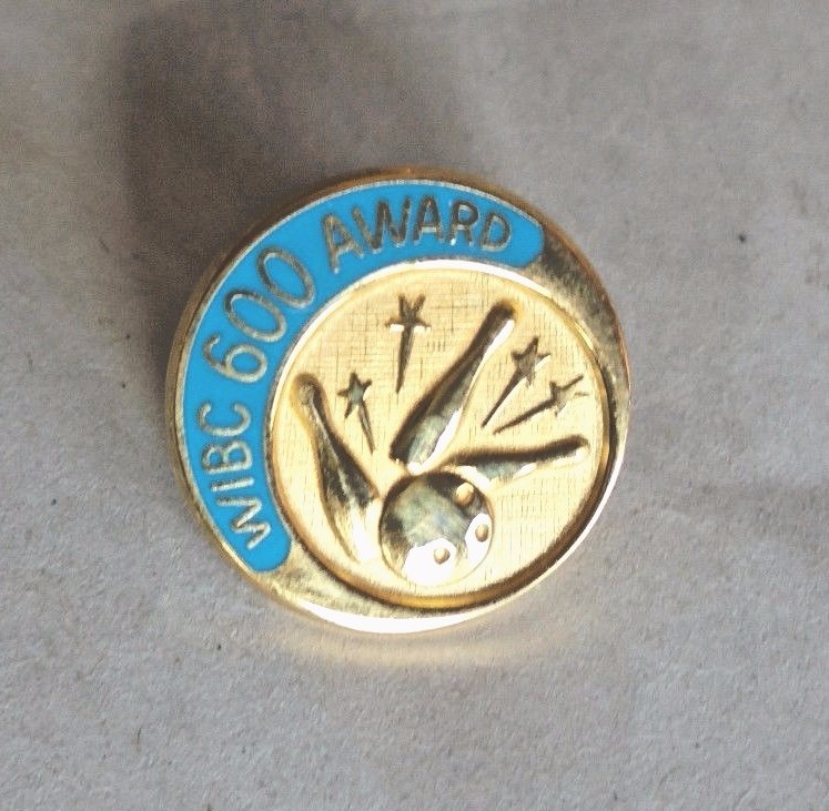 Cool Vintage WIBC Women's International Bowling Congress 600 Award Pin ...