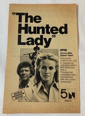 1977 NBC tv movie ad ~ THE HUNTED LADY Donna Mills, Robert Reed | eBay