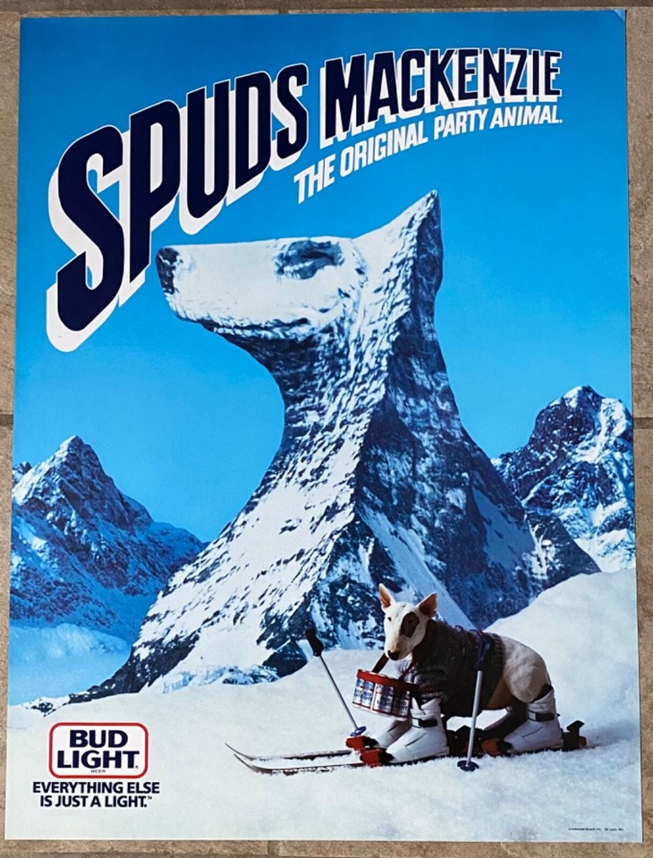 Spuds MacKenzie The Original Party Animal Budweiser Posters Vintage ...