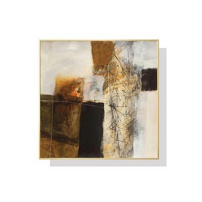 NEW Art & Canvas Abstract Style Wall Art Gold Frame 70x70cm | eBay ...