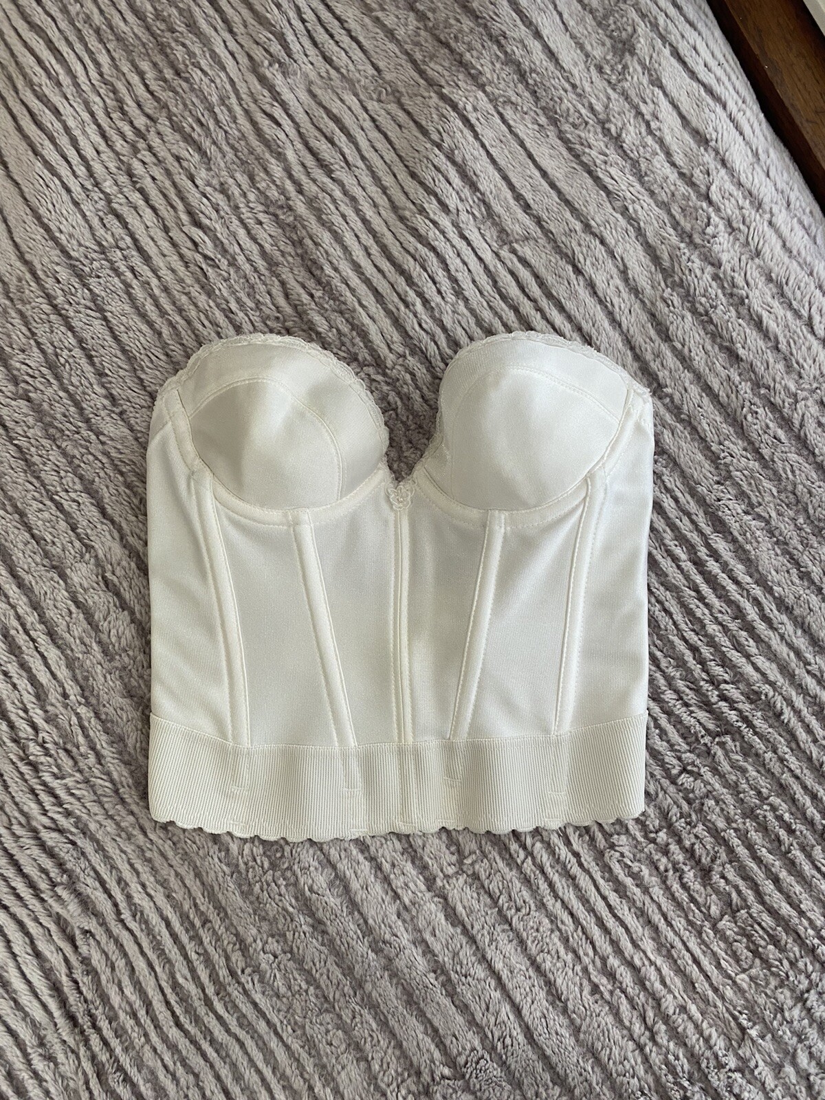 Vintage Carnival Ivory Corset Bustier Sz 33 A BRA Str… - Gem